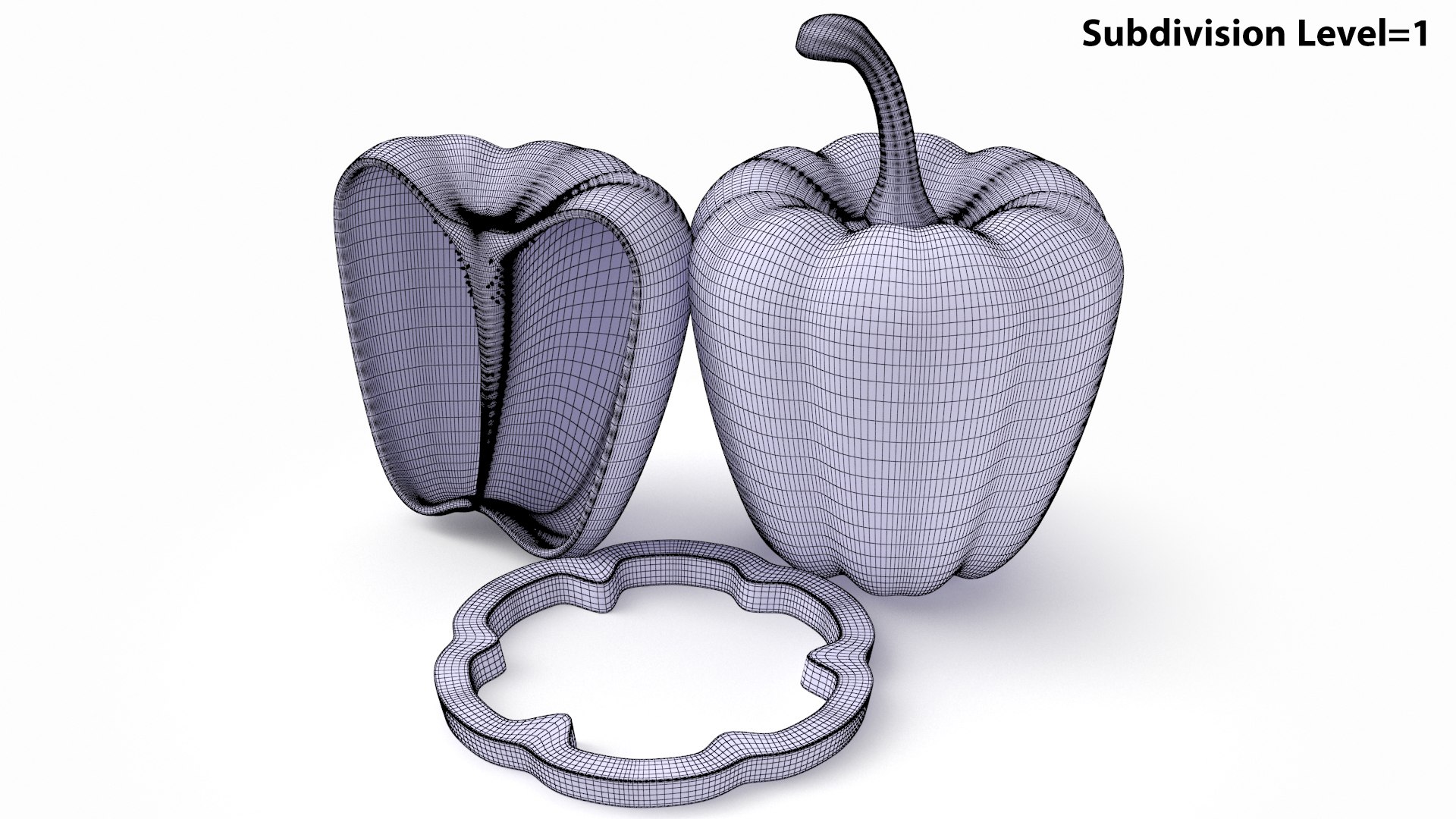 3D Red Bell Pepper Model - TurboSquid 2256435