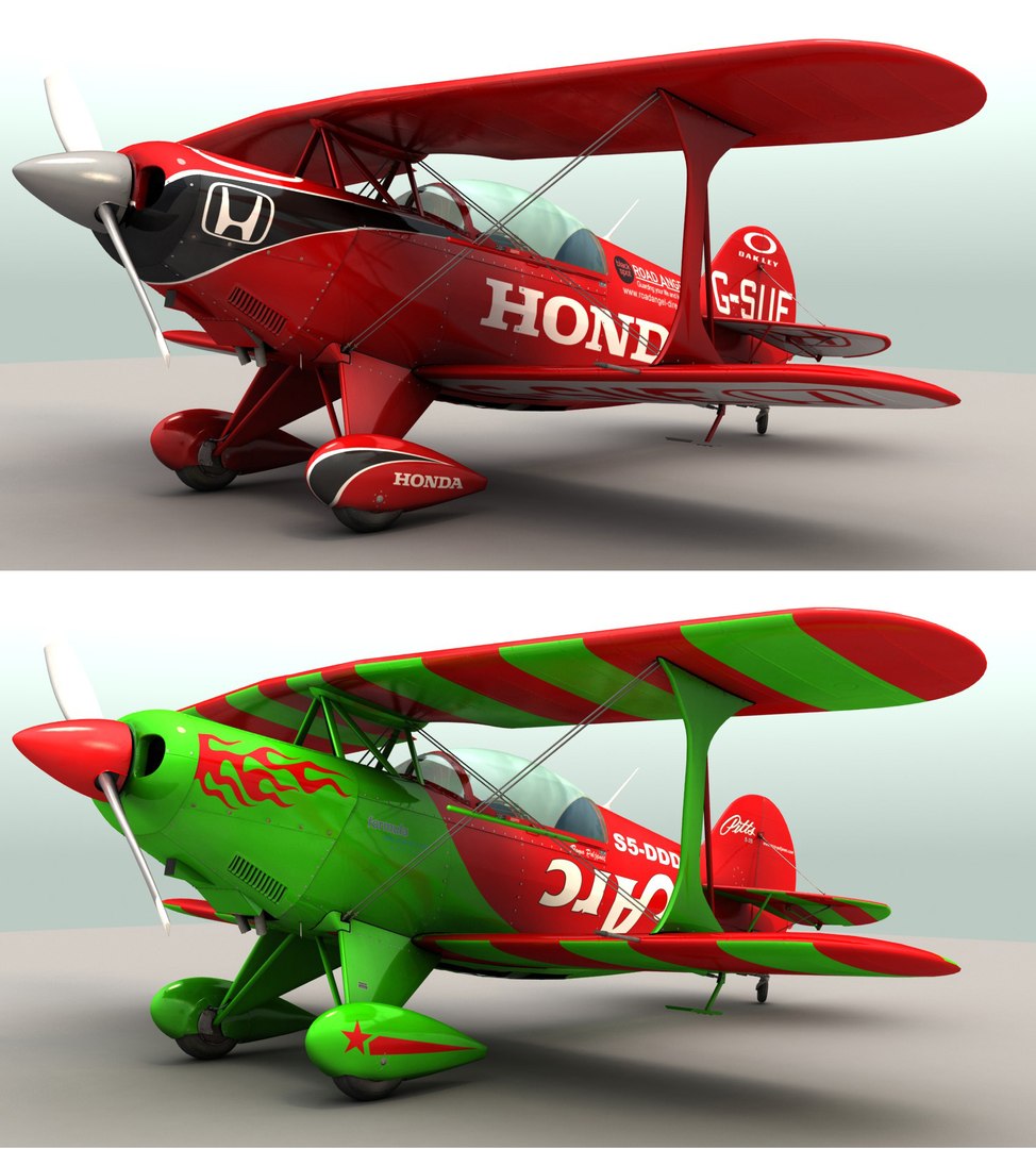 pitts special s-2b seats obj