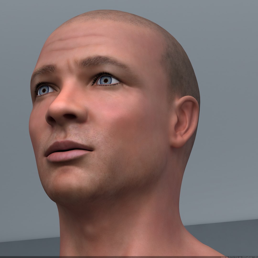 male head human man 3d max