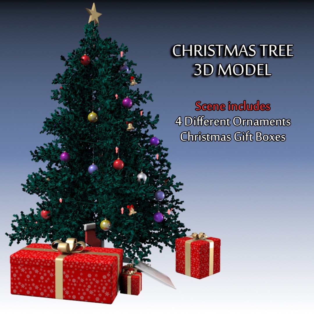 3d Modeled Christmas Tree Ornaments