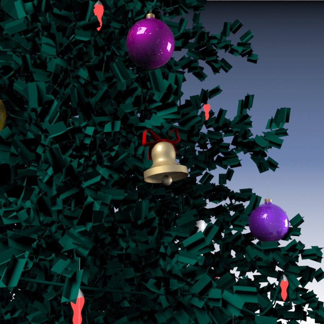 3d Modeled Christmas Tree Ornaments