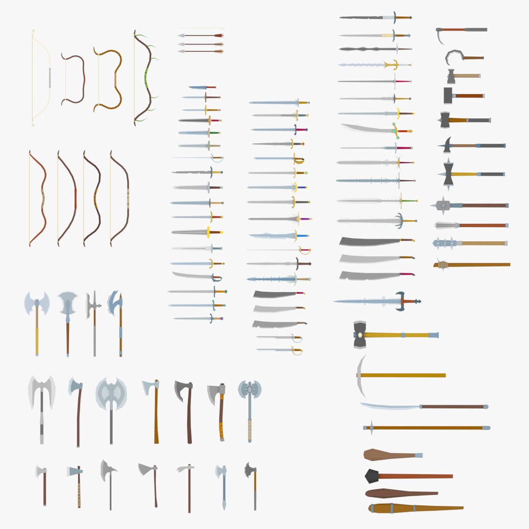 3D Medieval Weapons Pack Model - TurboSquid 1214378