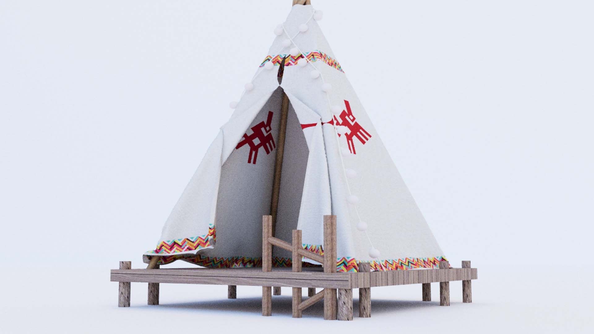 modelo 3d Tribal tent - TurboSquid 2114362
