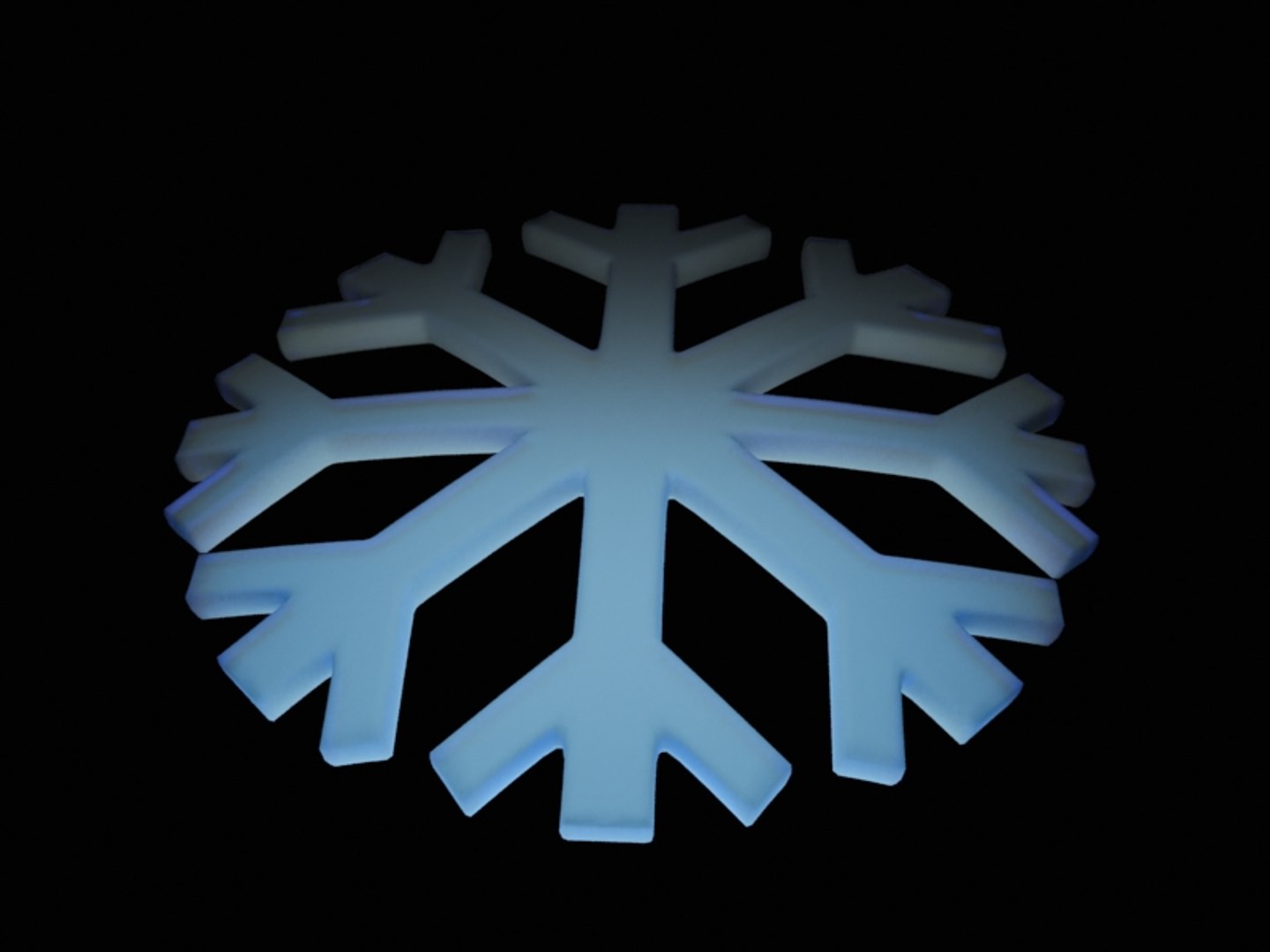 snow flake 3d model