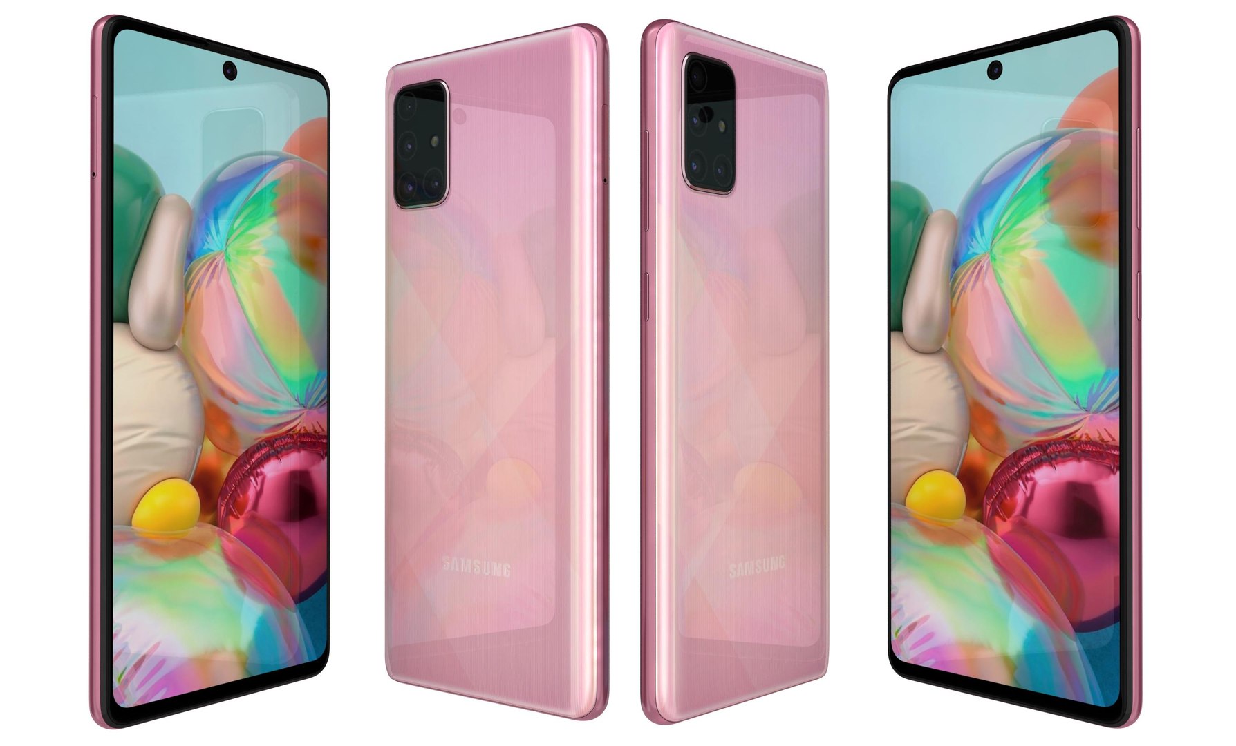 Samsung Galaxy A71 Pink 3D Model - TurboSquid 1489816