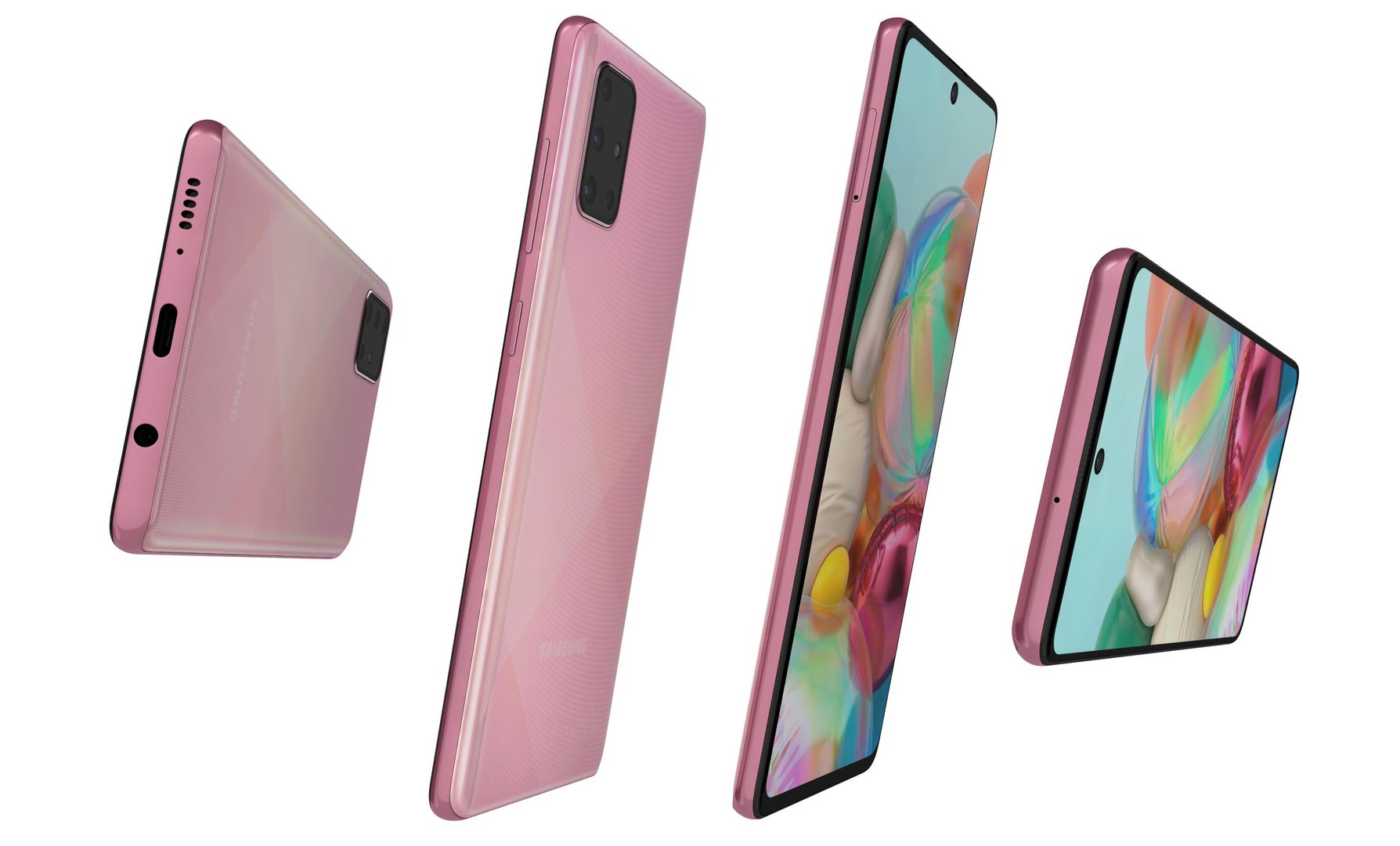 Samsung Galaxy A71 Pink 3D Model - TurboSquid 1489816