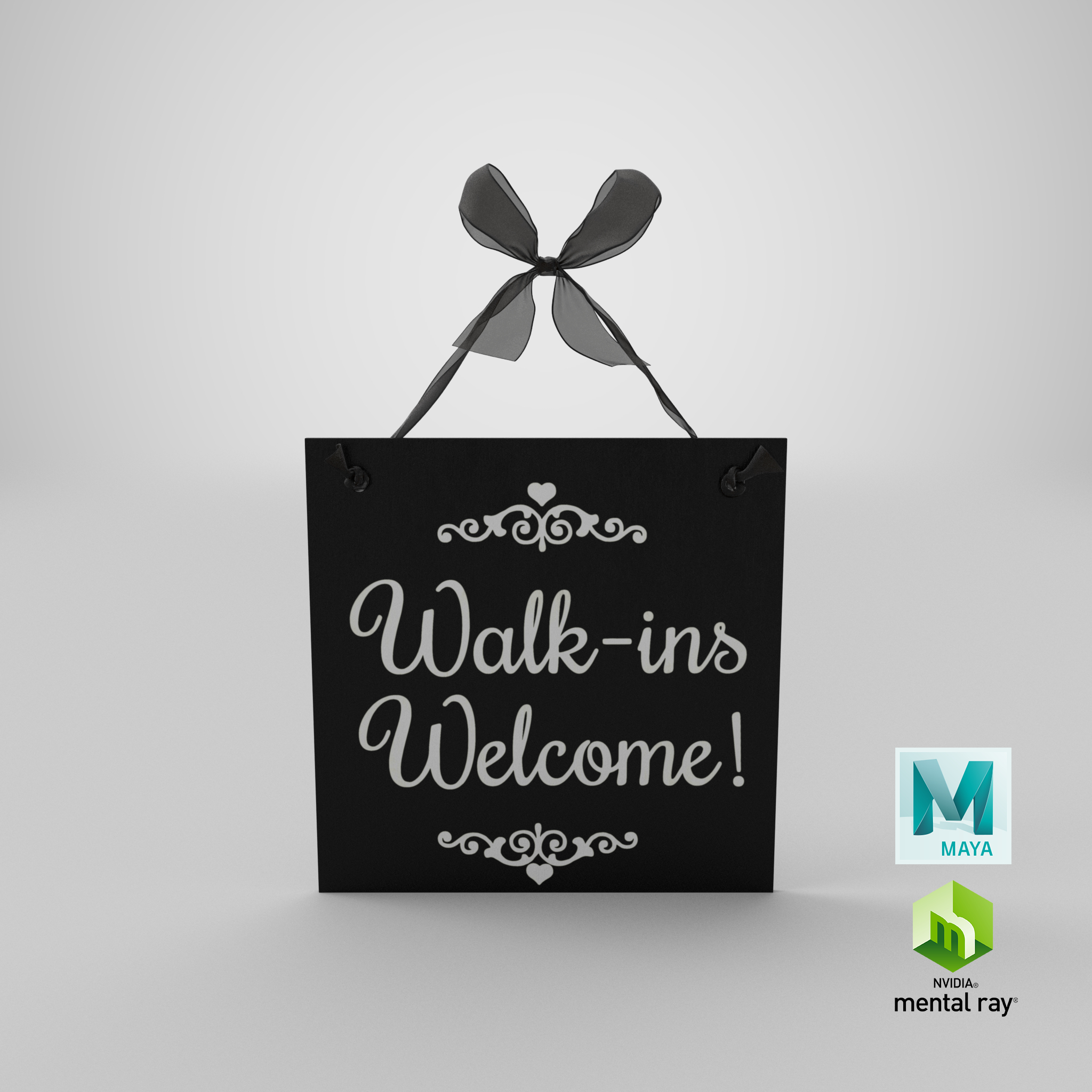 Welcome sign 03 3D model - TurboSquid 1232601