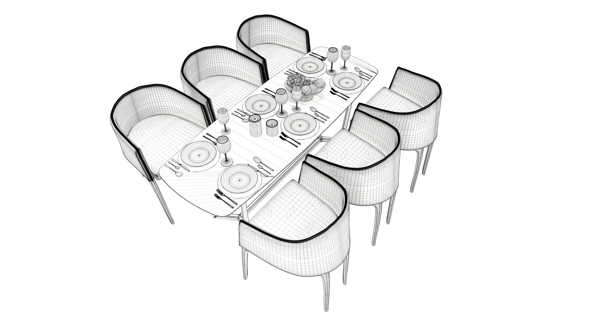 Dining Table 3D - TurboSquid 2172734
