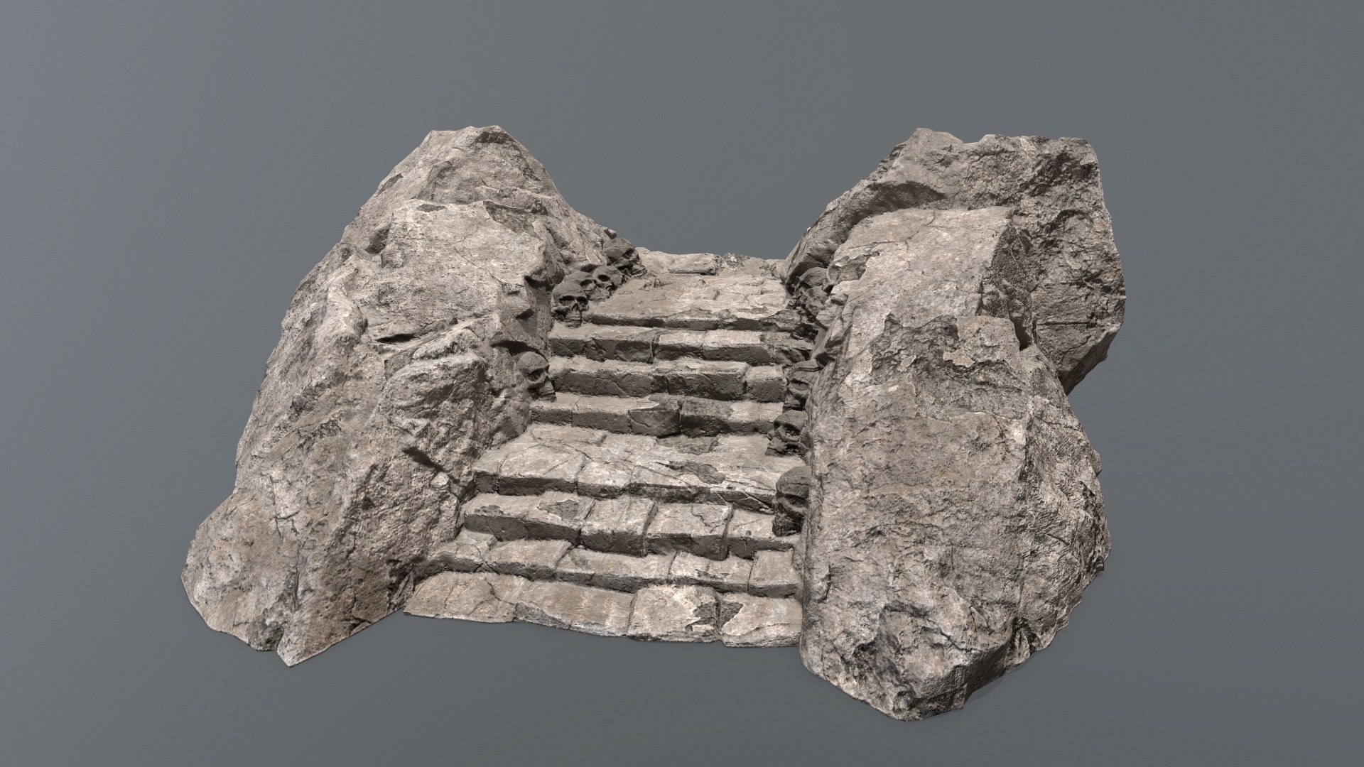 3D Ruin Stairs Model - TurboSquid 2141144