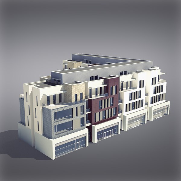 modern generic building 3d model