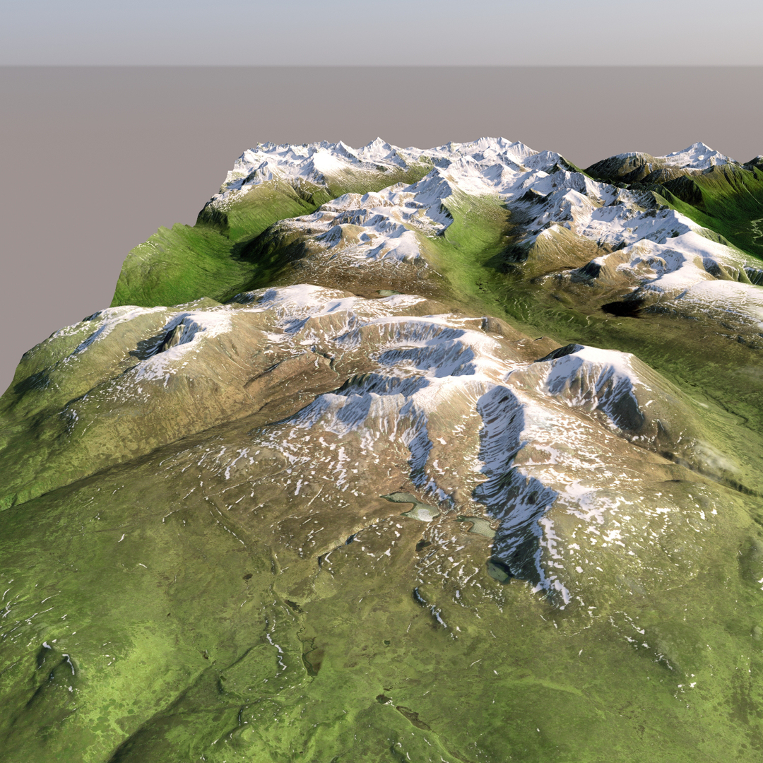 3D Alaska Mountain Valley - TurboSquid 2001139