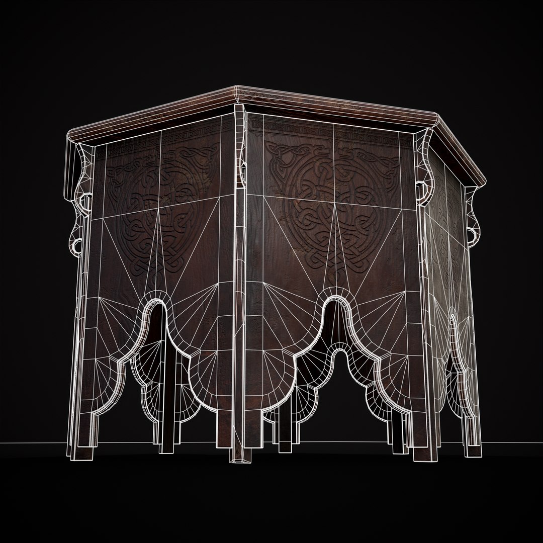 3D Octagonal Viking Table - TurboSquid 2118154