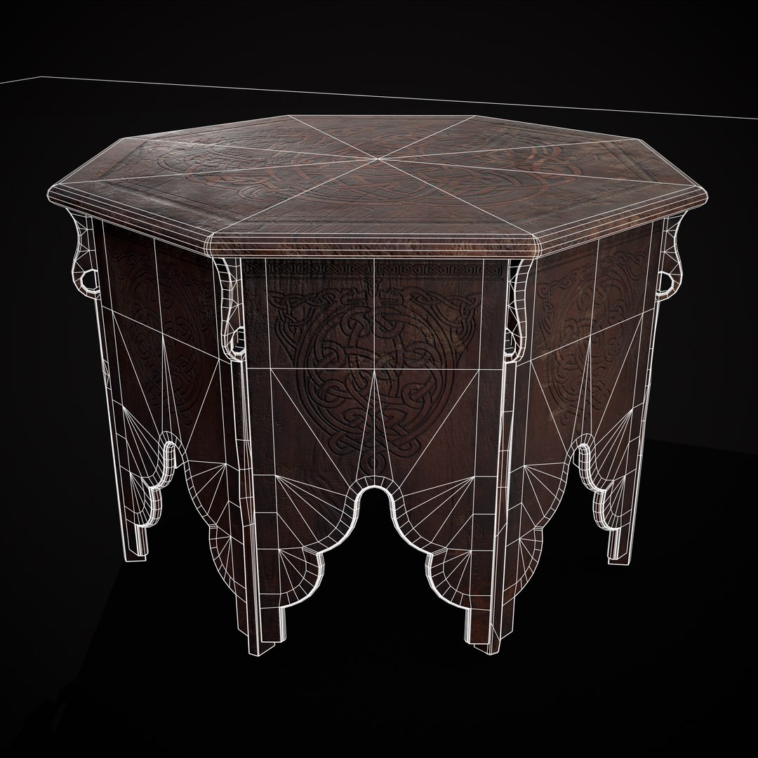3D Octagonal Viking Table - TurboSquid 2118154