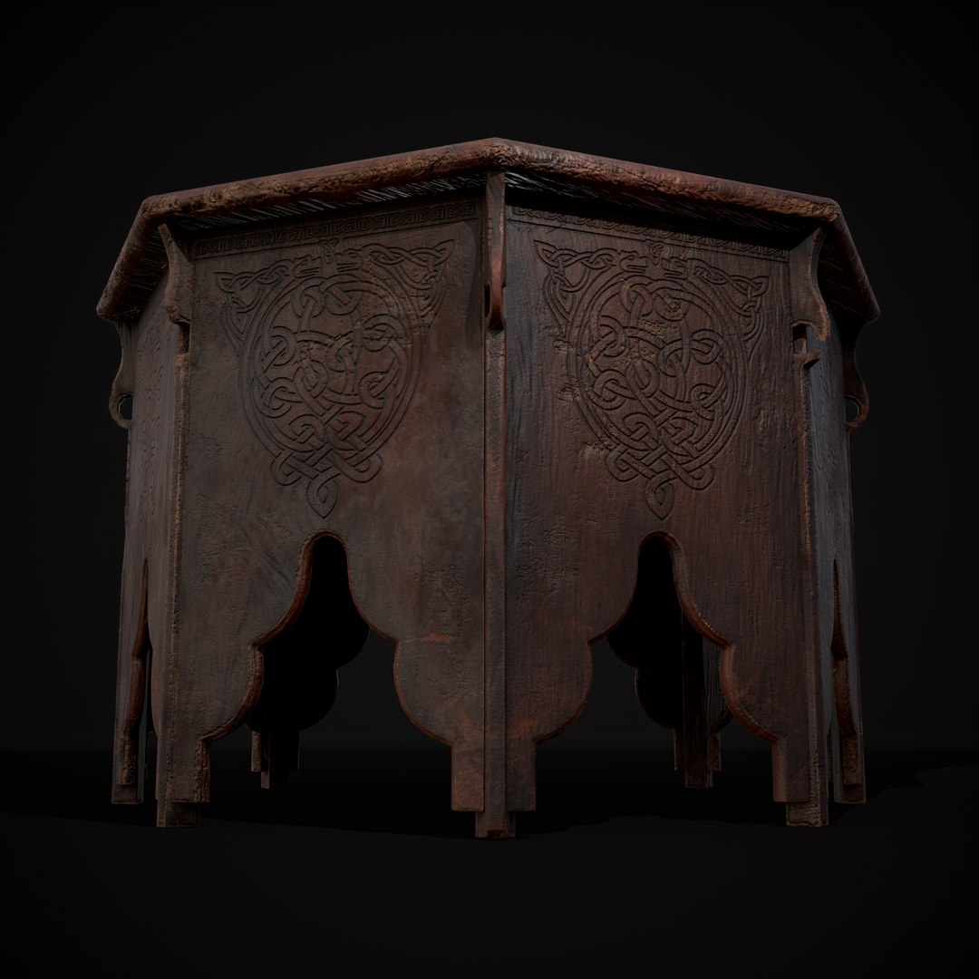 3D Octagonal Viking Table - TurboSquid 2118154