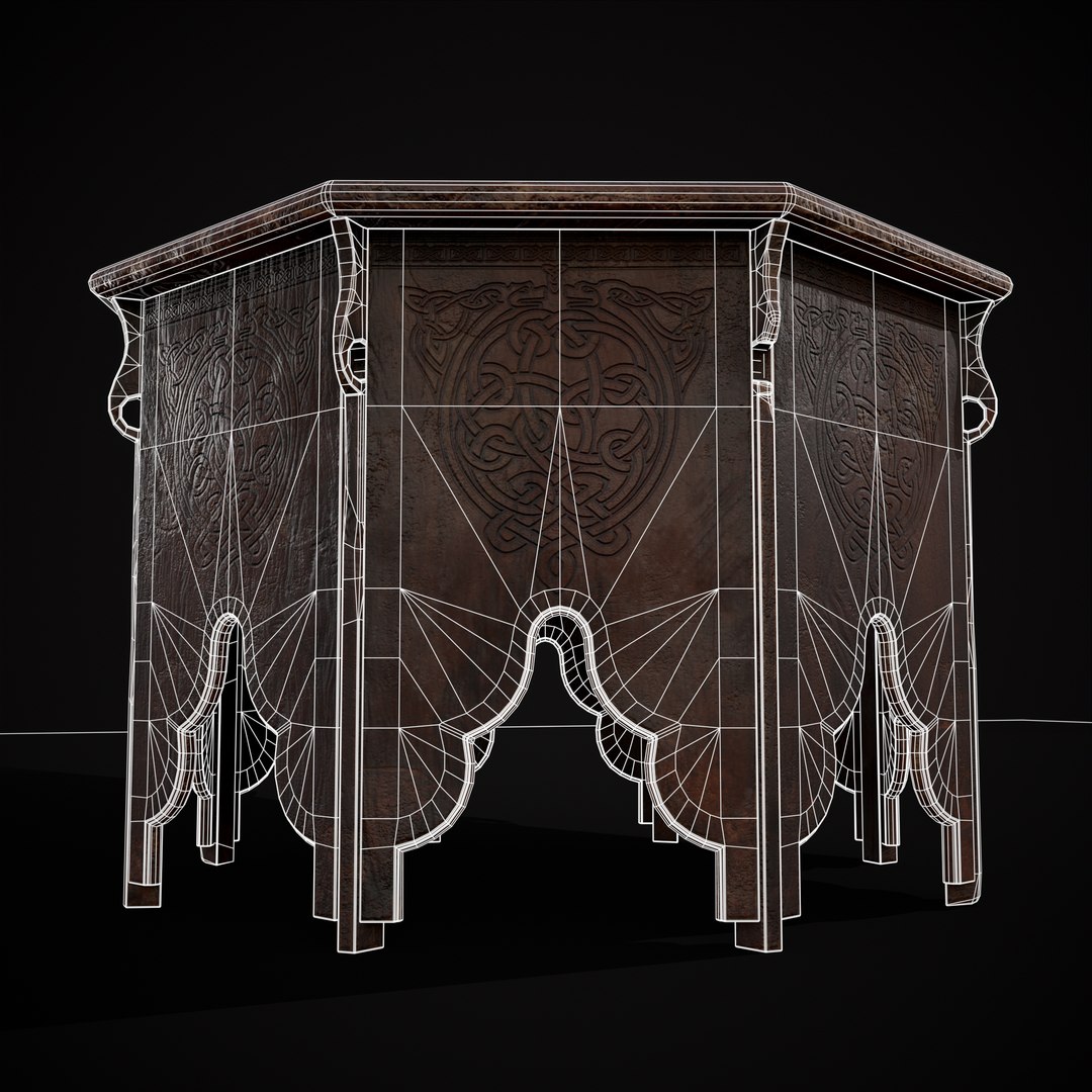 3D Octagonal Viking Table - TurboSquid 2118154