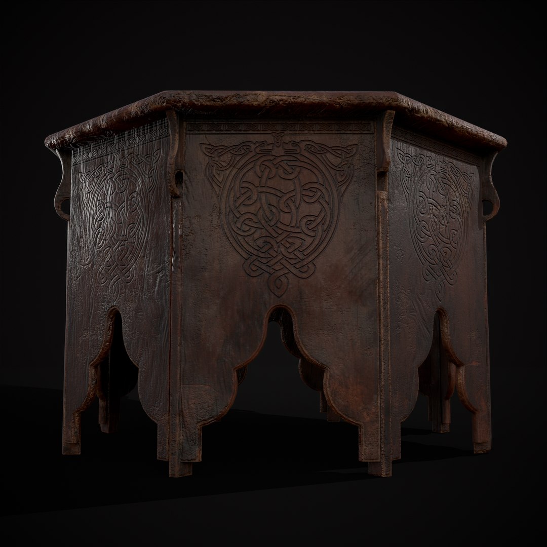 3D Octagonal Viking Table - TurboSquid 2118154