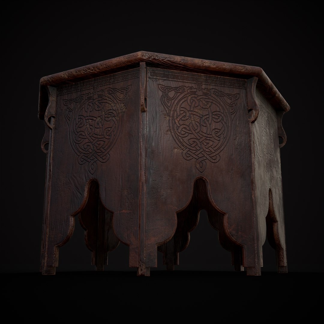 3D Octagonal Viking Table - TurboSquid 2118154