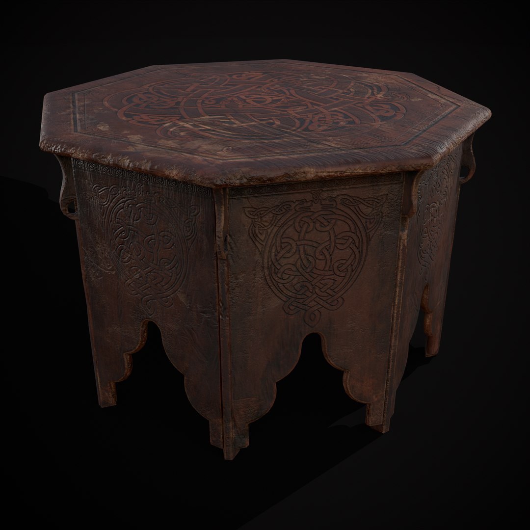 3D Octagonal Viking Table - TurboSquid 2118154
