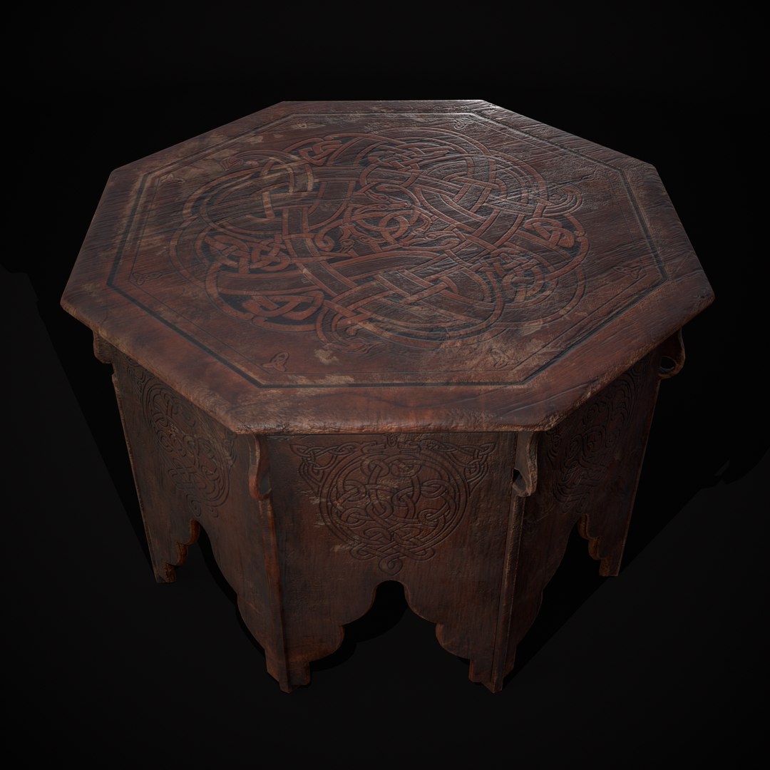 3D Octagonal Viking Table - TurboSquid 2118154