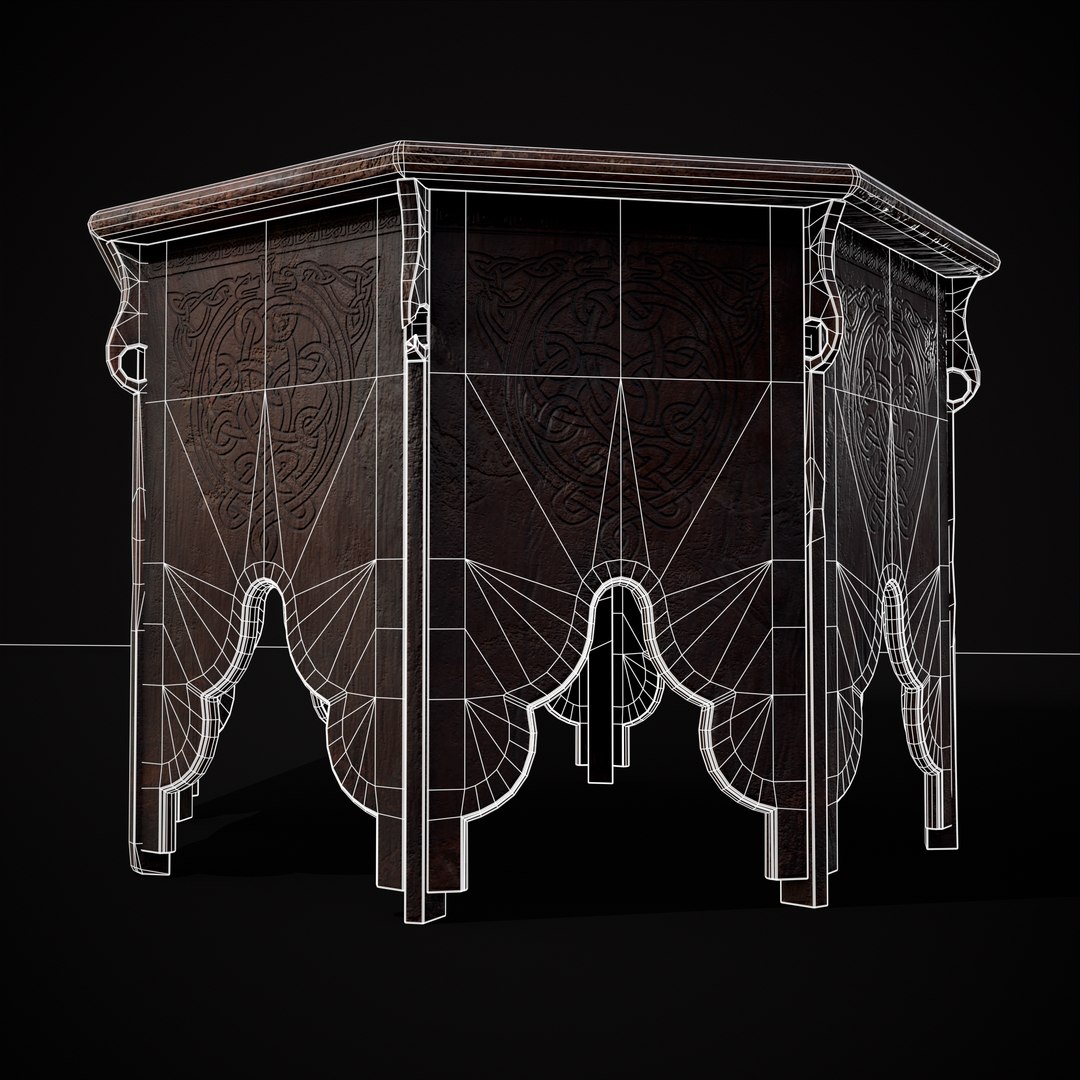 3D Octagonal Viking Table - TurboSquid 2118154