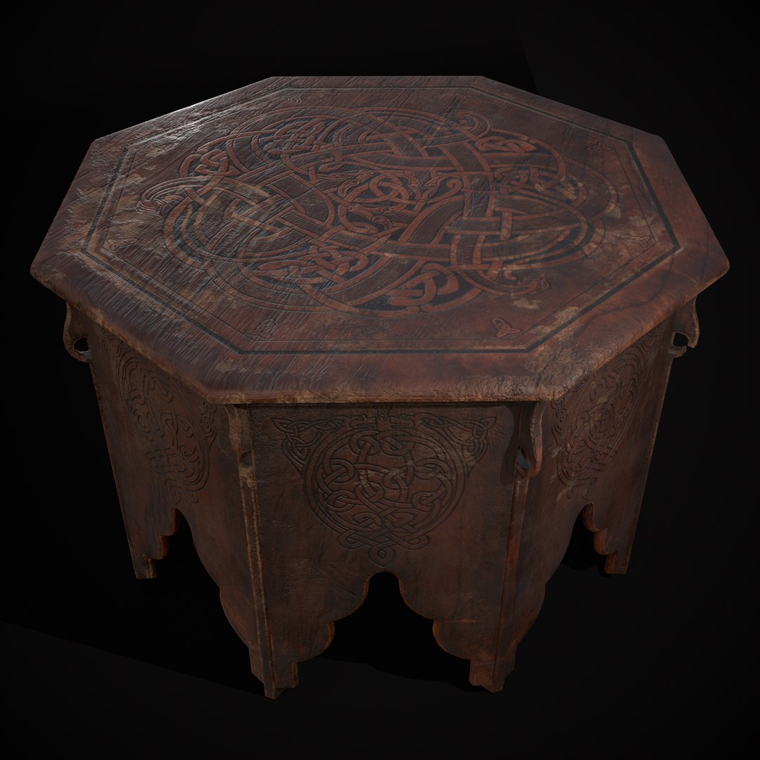 3D Octagonal Viking Table - TurboSquid 2118154