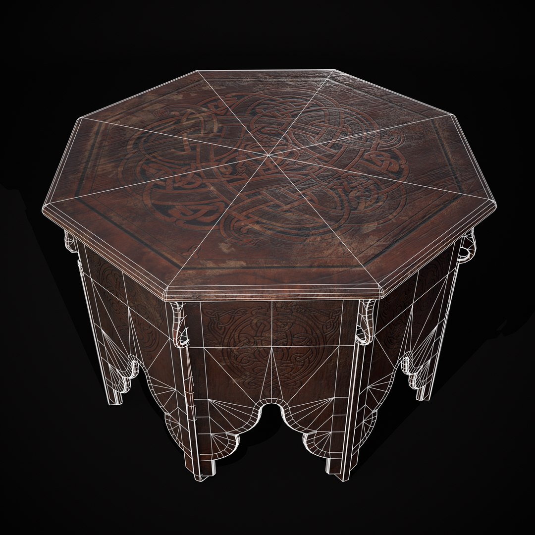 3D Octagonal Viking Table - TurboSquid 2118154