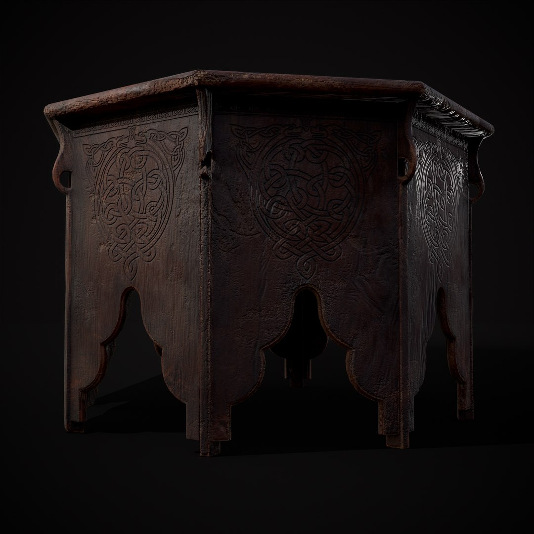 3D Octagonal Viking Table - TurboSquid 2118154