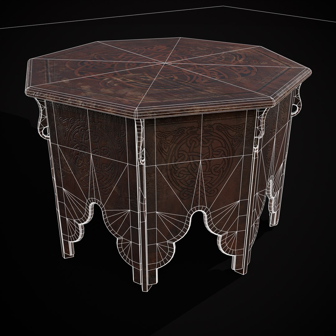 3D Octagonal Viking Table - TurboSquid 2118154