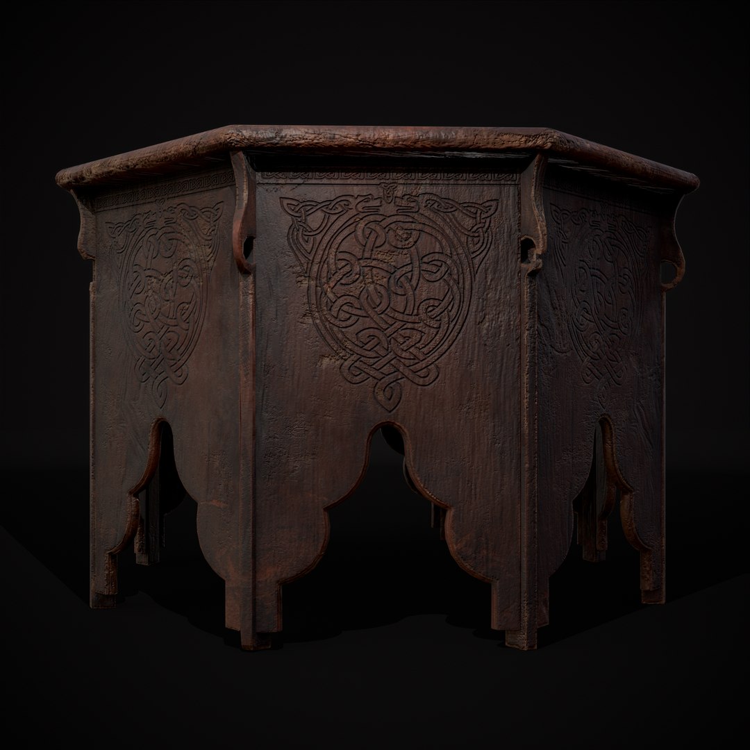 3D Octagonal Viking Table - TurboSquid 2118154