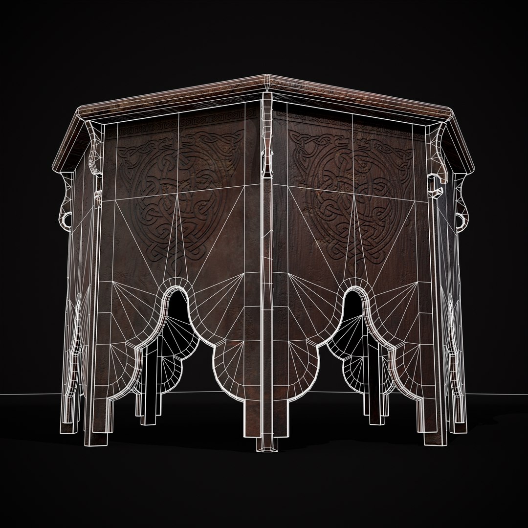 3D Octagonal Viking Table - TurboSquid 2118154
