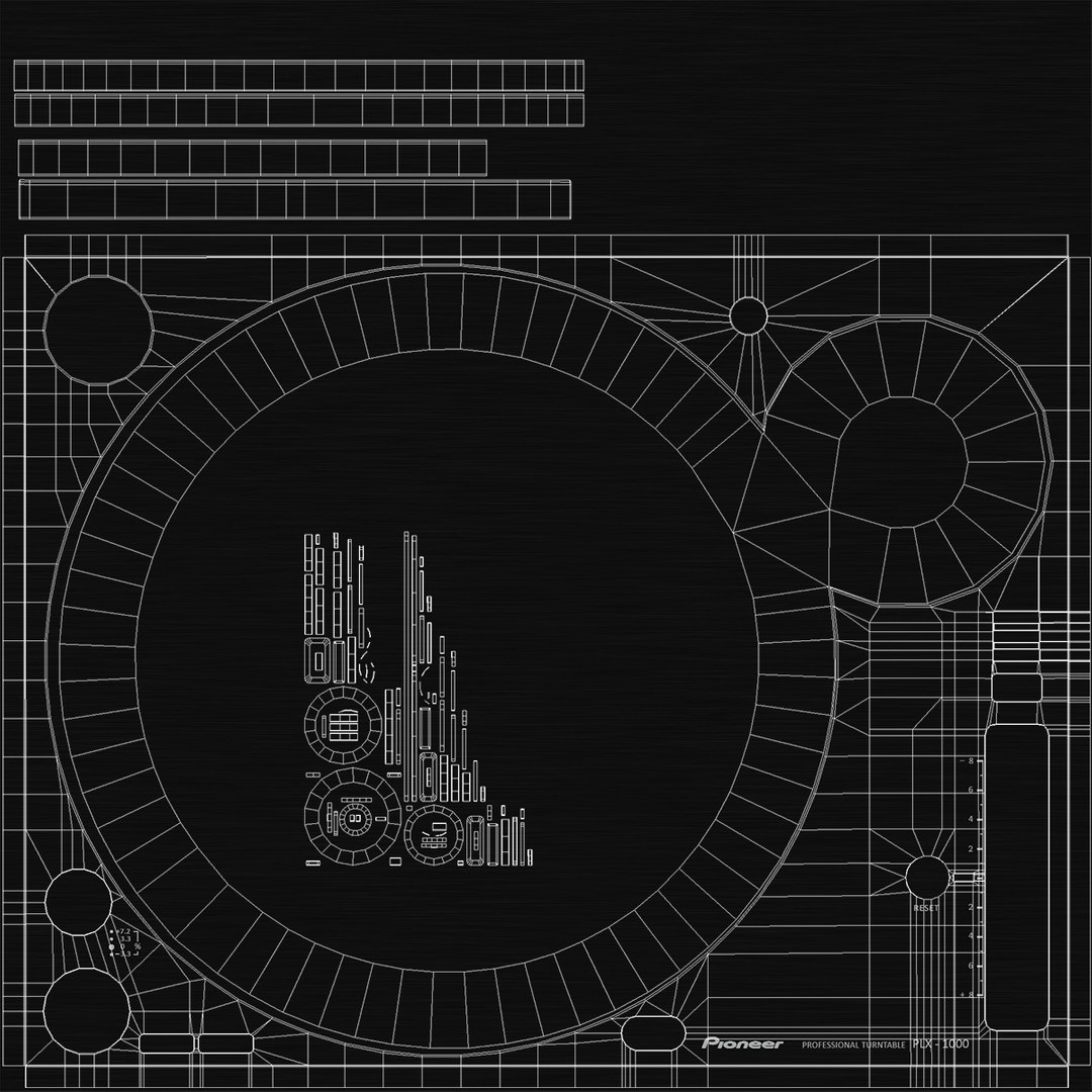 Dj Turntable Pioneer Plx Model - TurboSquid 1247261