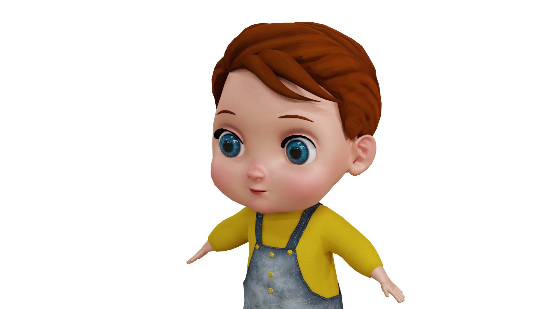 Cute Baby Boy character Animated in Blender with Unity 3D model ...