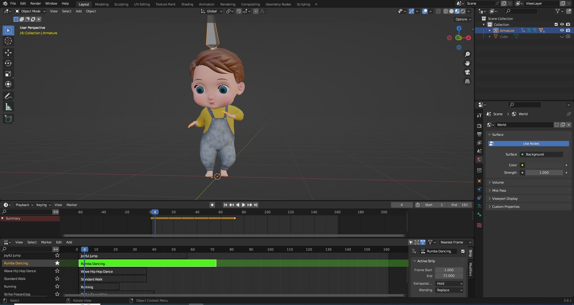 Cute Baby Boy character Animated in Blender with Unity 3D model ...