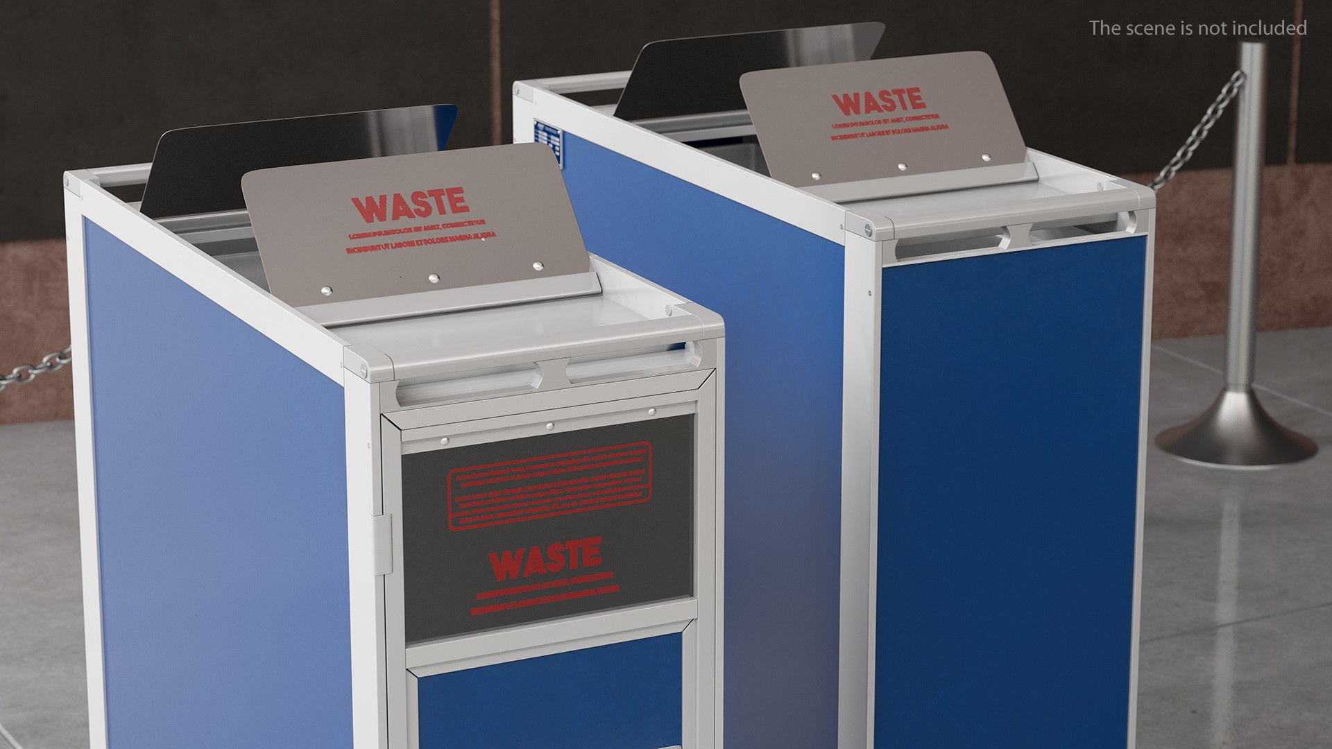 3D Size Waste Trolley Model - TurboSquid 1496653
