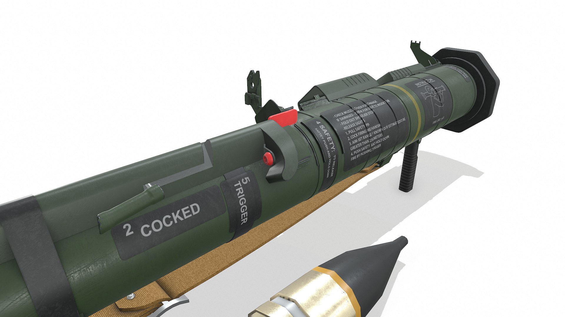 3D AT4 Anti Tank Rocket Launcher Low-poly PBR - TurboSquid 1953488