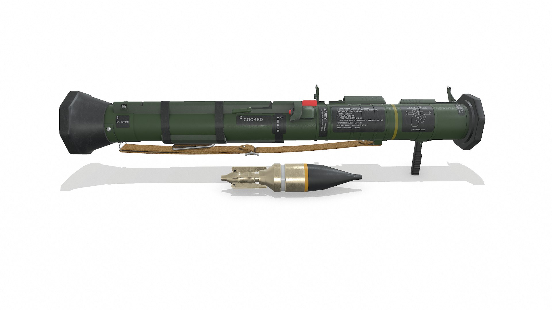 3D AT4 Anti Tank Rocket Launcher Low-poly PBR - TurboSquid 1953488