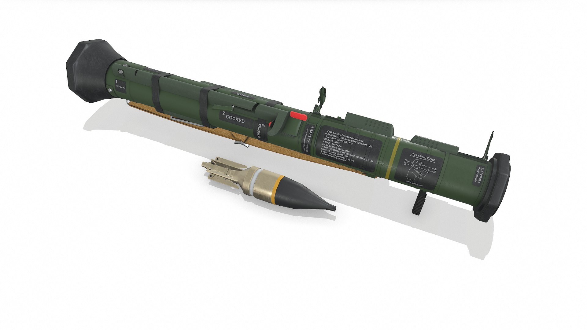 3D AT4 Anti Tank Rocket Launcher Low-poly PBR - TurboSquid 1953488