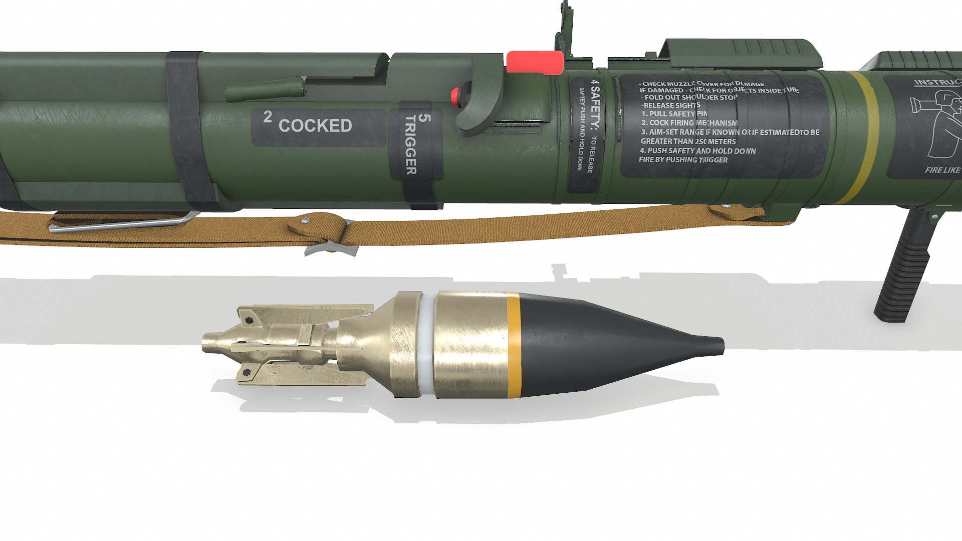 3D AT4 Anti Tank Rocket Launcher Low-poly PBR - TurboSquid 1953488