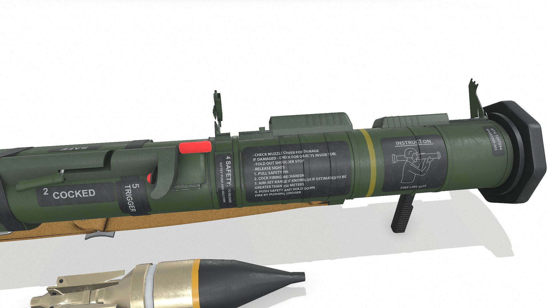 3D AT4 Anti Tank Rocket Launcher Low-poly PBR - TurboSquid 1953488