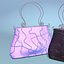 3d handbags twisted wire handle model