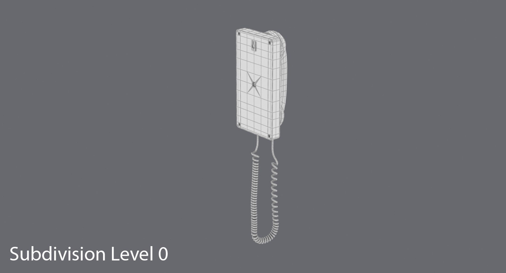 3d model wall phone black