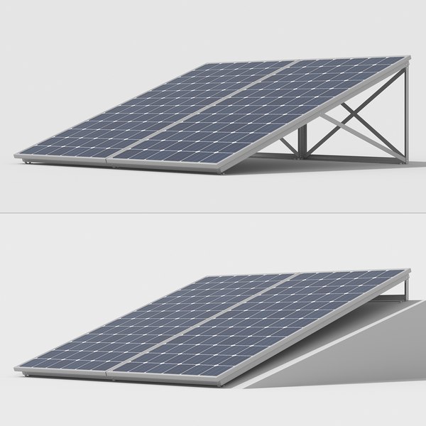 3d model solar panels