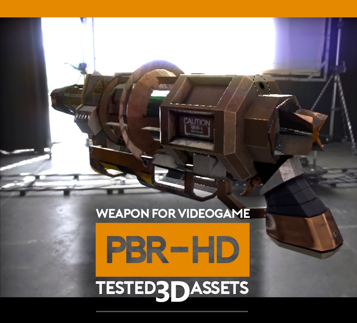 gun weapon radiation 3d fbx