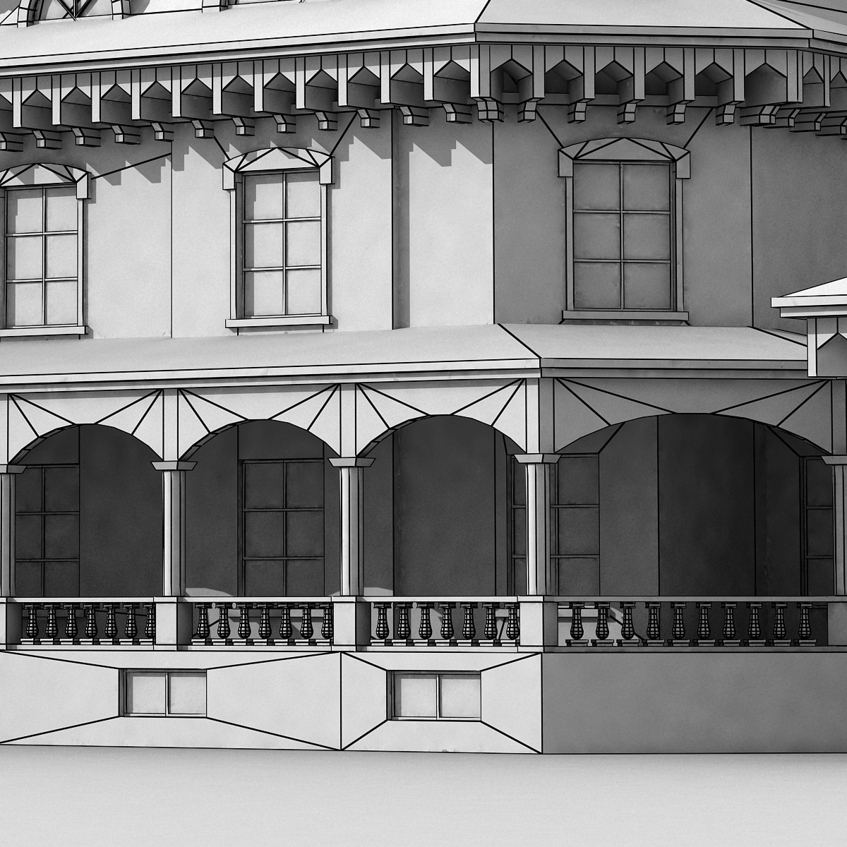 3d european building europe model