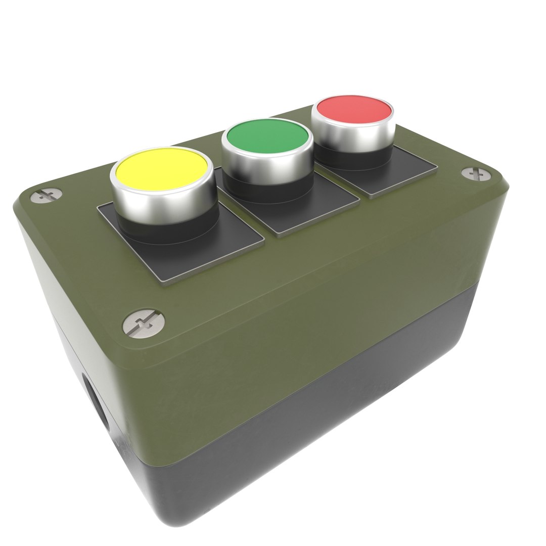 3D Industrial Triple Button - TurboSquid 1272044