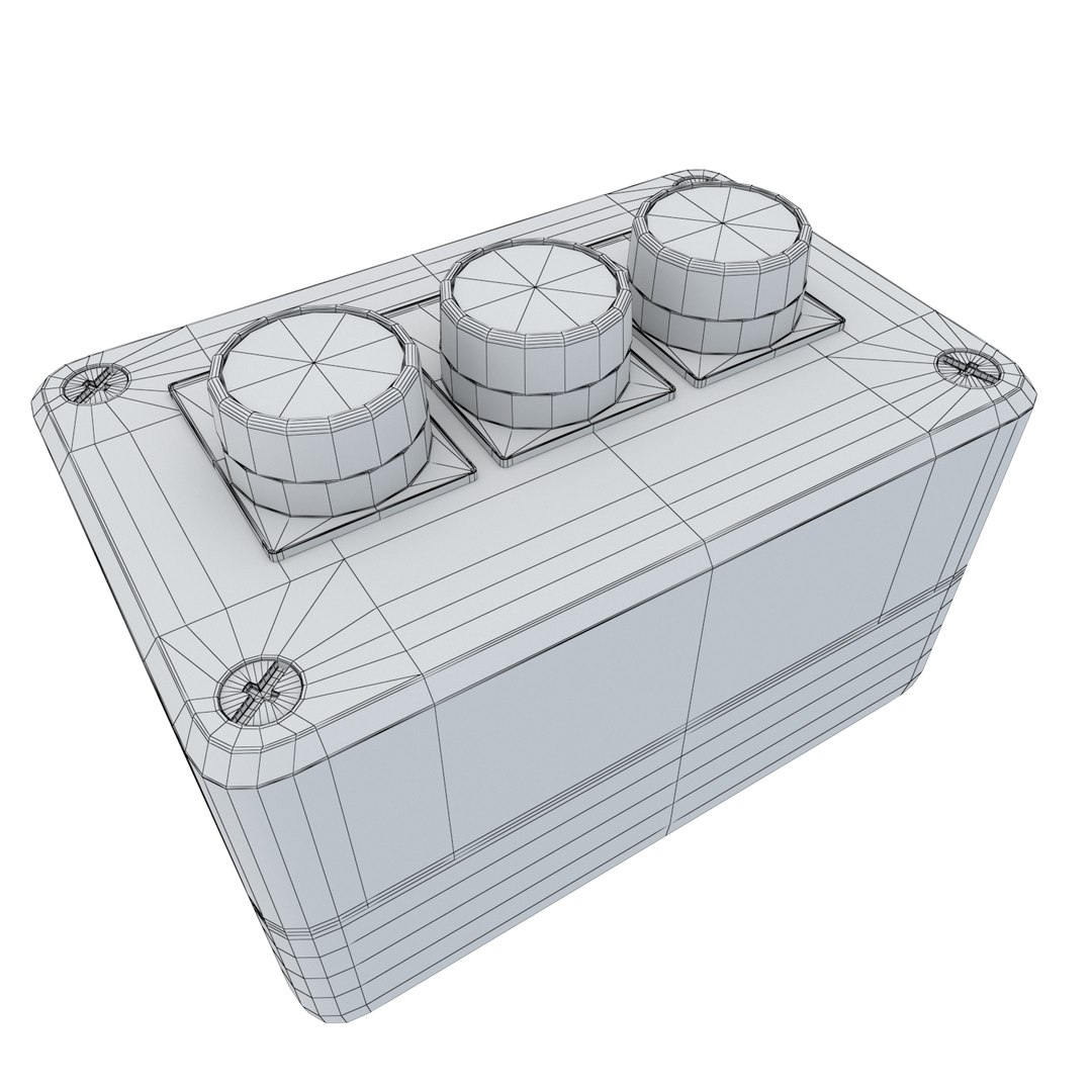 3D Industrial Triple Button - TurboSquid 1272044