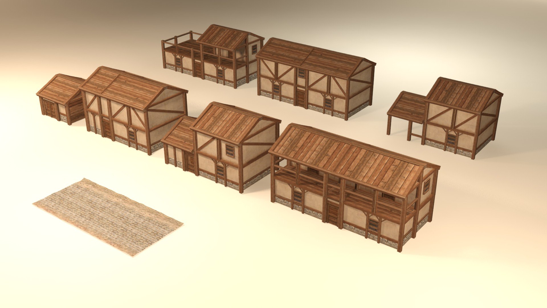 Medieval Houses Pack 3D - TurboSquid 1990867