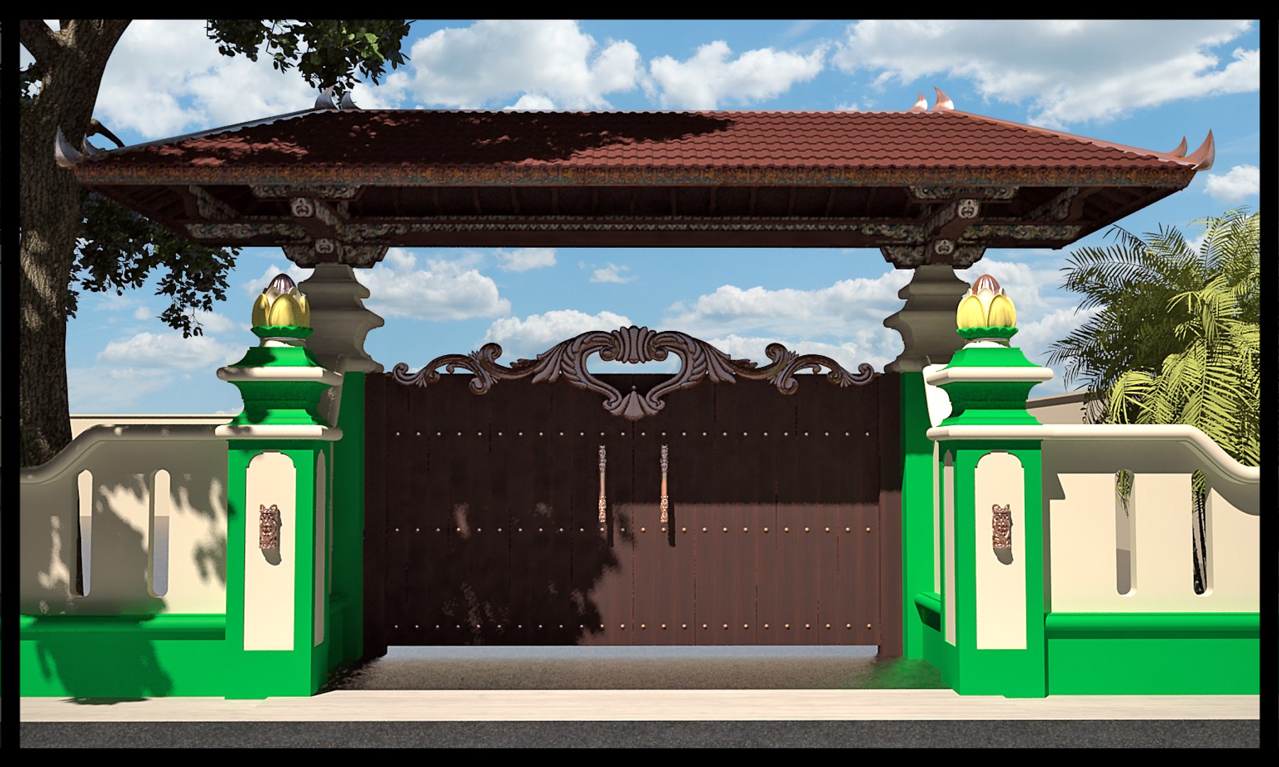 3d Gate Entrance Model