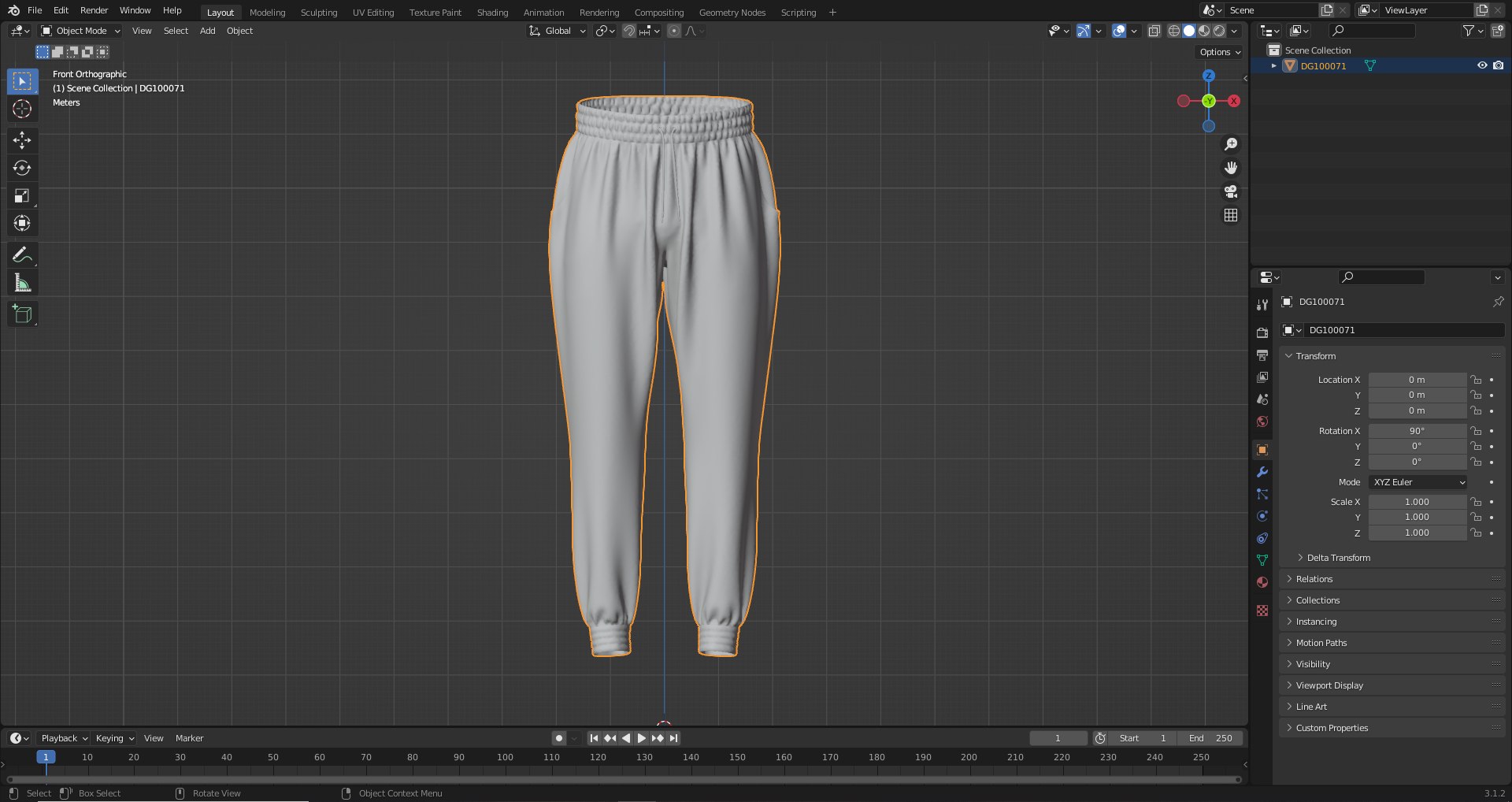 3D Reflective Jogger Pants - TurboSquid 1927809