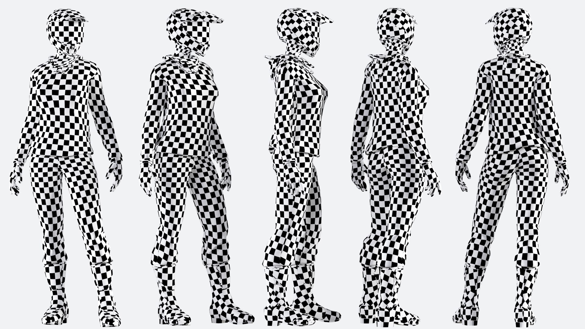 3D Motorcyclist Female Model - TurboSquid 1906455